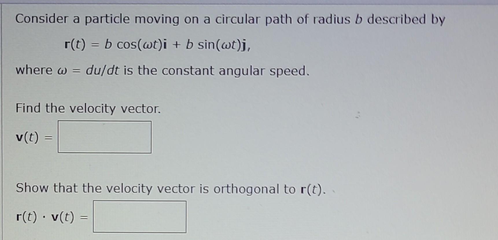 Solved Consider a particle moving on a circular path of | Chegg.com