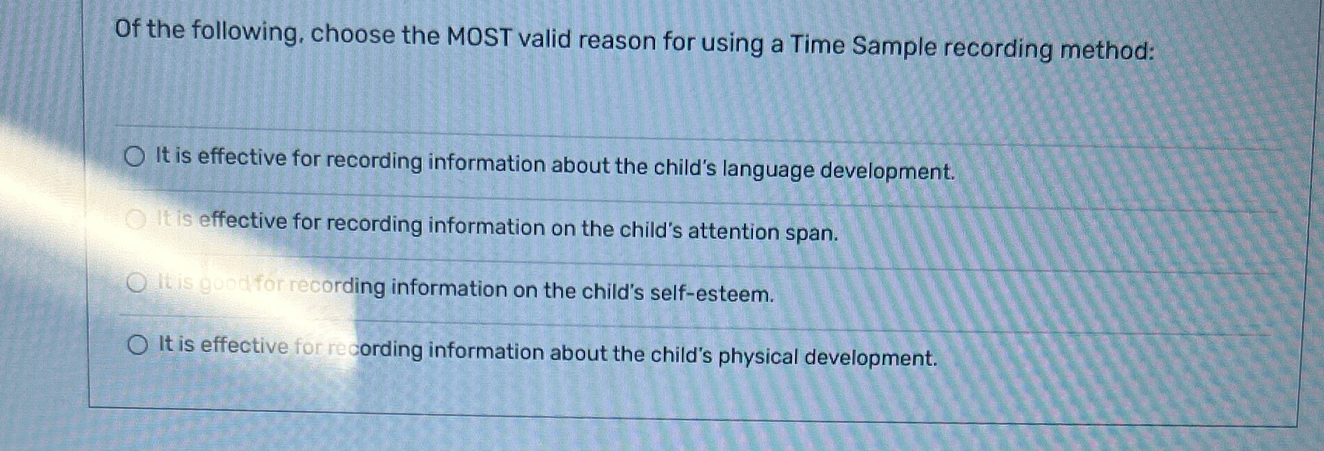 Solved Of the following, choose the MOST valid reason for | Chegg.com