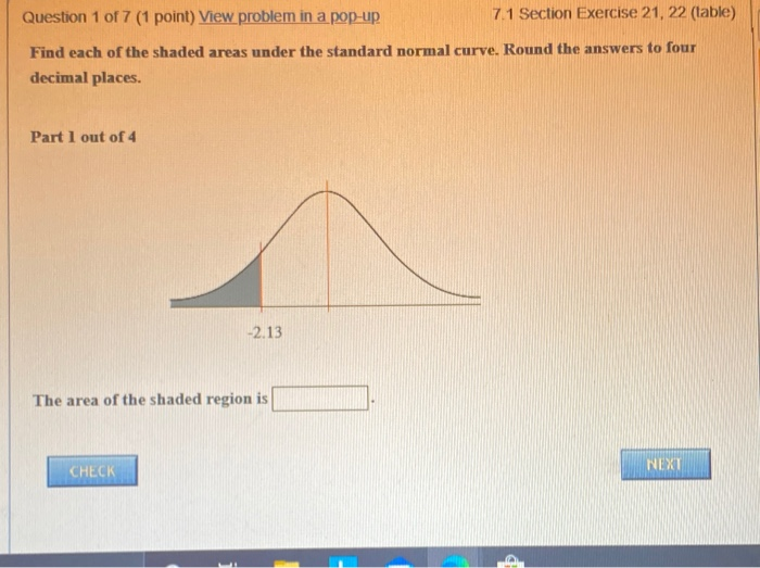 Solved Question 1 of 7 (1 point) View problem in a pop-up | Chegg.com | Chegg.com