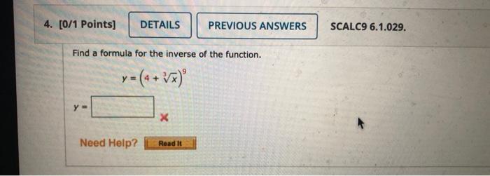 Solved 2. [-/1 Points) DETAILS SCALC9 6.1.026. Find a | Chegg.com