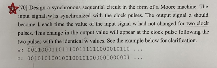 Solved $170) Design a synchronous sequential circuit in the | Chegg.com