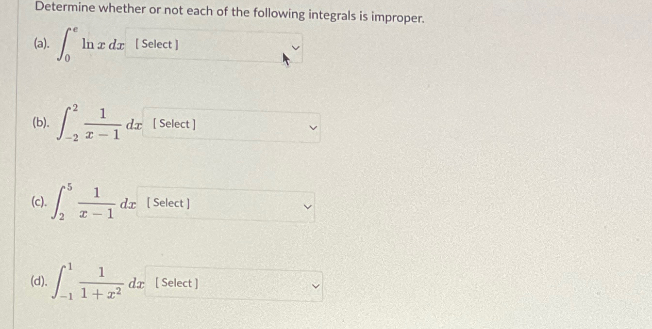 Solved Determine whether or not each of the following | Chegg.com