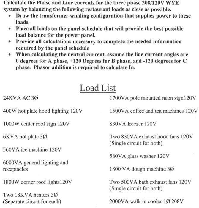 Solved Calculate the Phase and Line currents for the three | Chegg.com