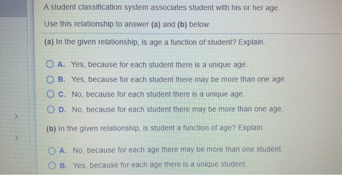 Solved A student classification system associates student | Chegg.com