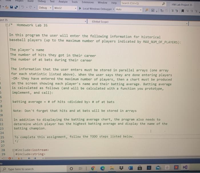 Solved Build Debug Test Analyze Tools Extensions Window Help 1615