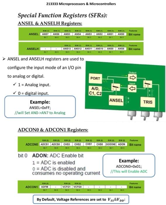 213333 Microprocessors & Microcontrollers Lab Session | Chegg.com