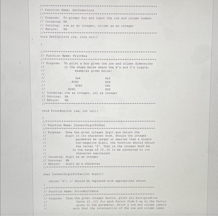 Solved Given the skeleton code provided in the Project 4 | Chegg.com
