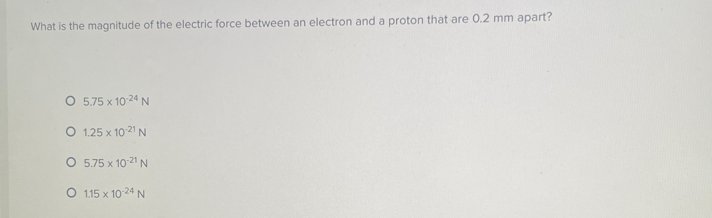 Solved What Is The Magnitude Of The Electric Force Between