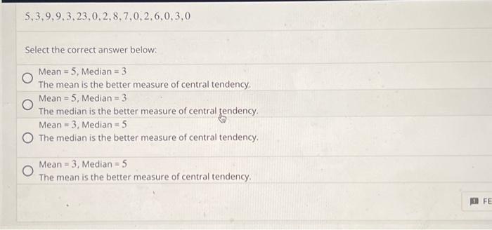 Solved QUESTION 14 - I POINT The following is a data set of | Chegg.com