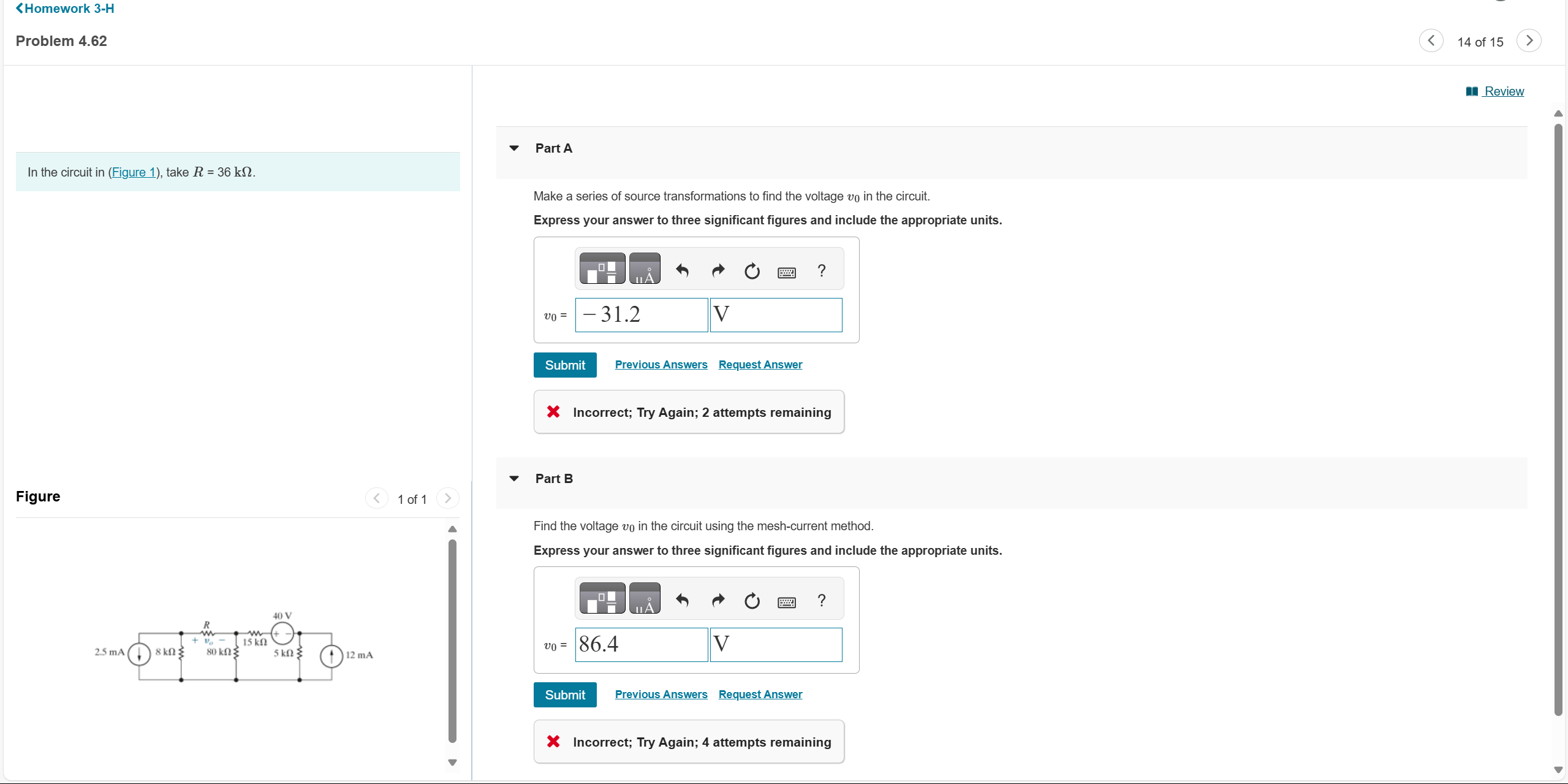In the circuit in (Figure 1), ﻿take \( | Chegg.com