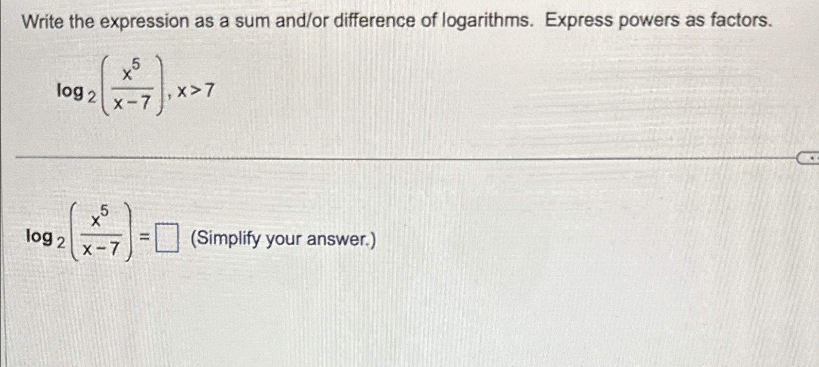 Solved Write the expression as a sum and/or difference of | Chegg.com