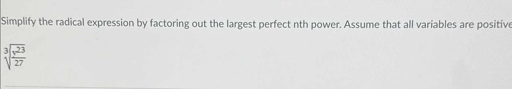 Solved Simplify the radical expression by factoring out the | Chegg.com