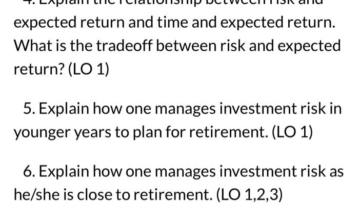 Solved expected return and time and expected return. What is | Chegg.com Solved expected return and time and expected return. What is | Chegg.com