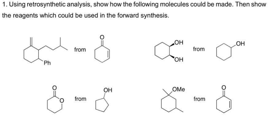 Solved Using retrosynthetic analysis, show how the following | Chegg.com