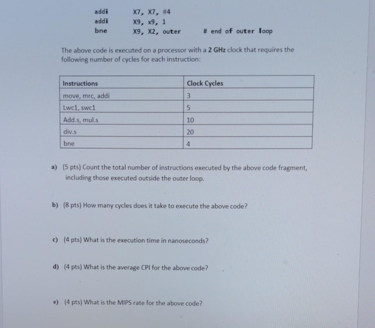Solved 1. (35 points) Performance of an ARM program (The | Chegg.com