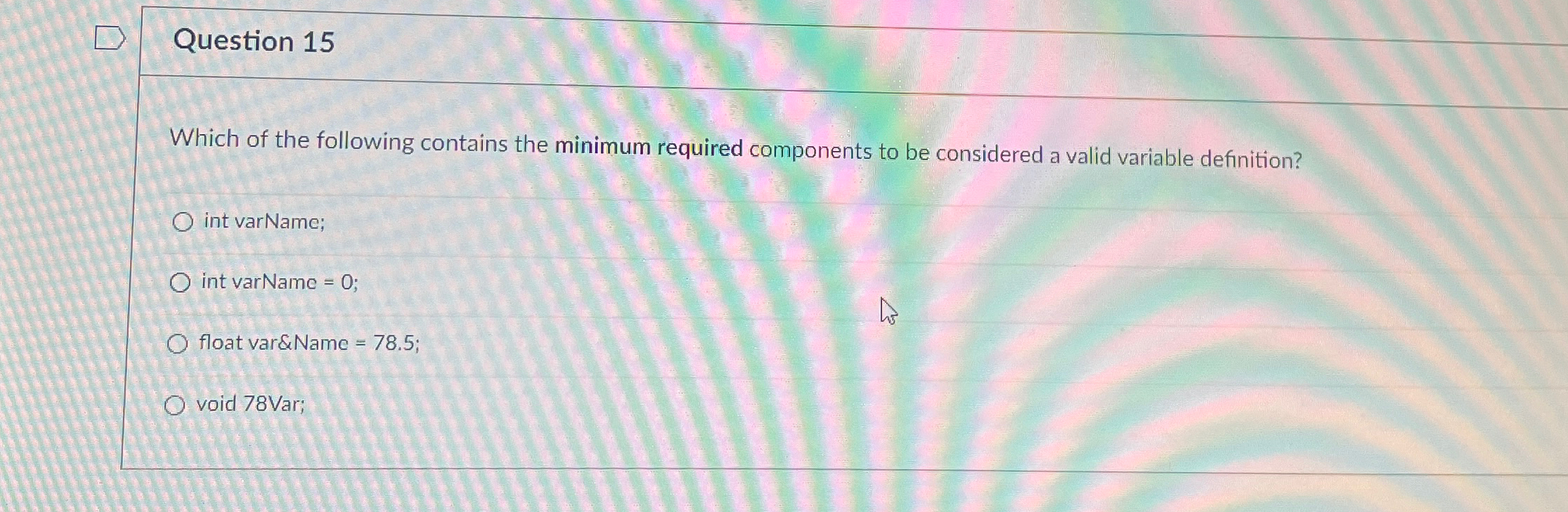 Solved Question 15Which of the following contains the | Chegg.com