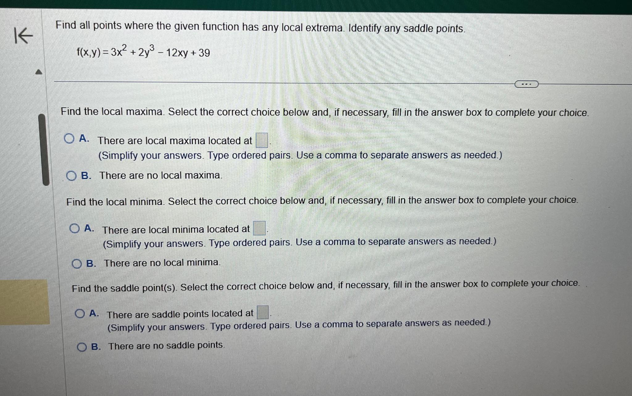 Solved Find all points where the given function has any | Chegg.com