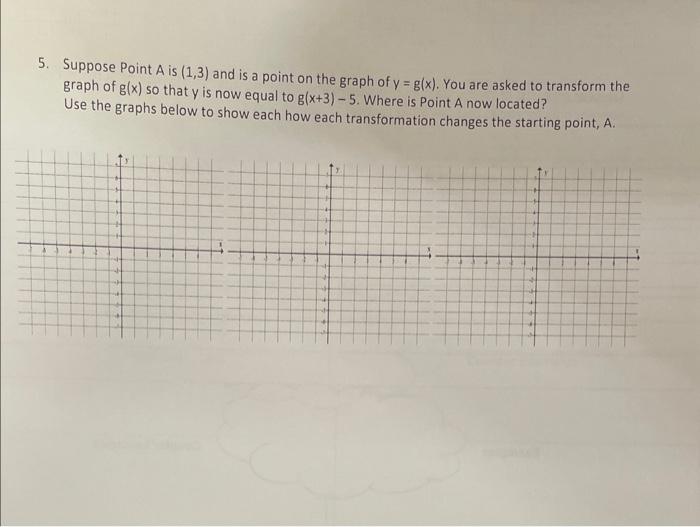 Solved 5. Suppose Point A is (1,3) and is a point on the | Chegg.com