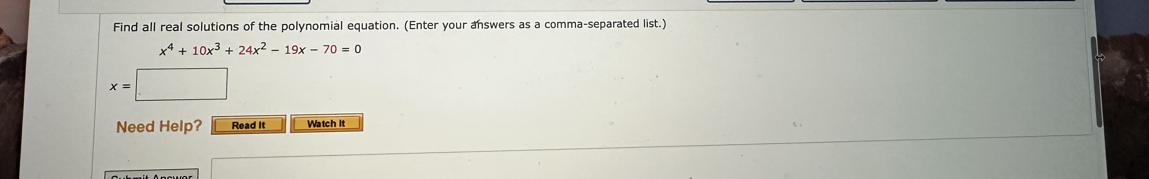 Solved Find all real solutions of the polynomial equation. | Chegg.com
