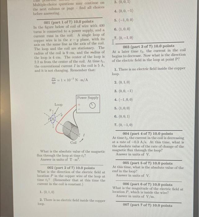 Solved Multiple-choice questions may contimue on the next | Chegg.com