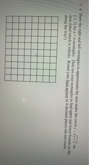 Solved 2. a. Draw the right and left rectangles to | Chegg.com