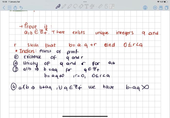 Solved - Prove it: a1b∈z+∗. There exists unique integers a | Chegg.com