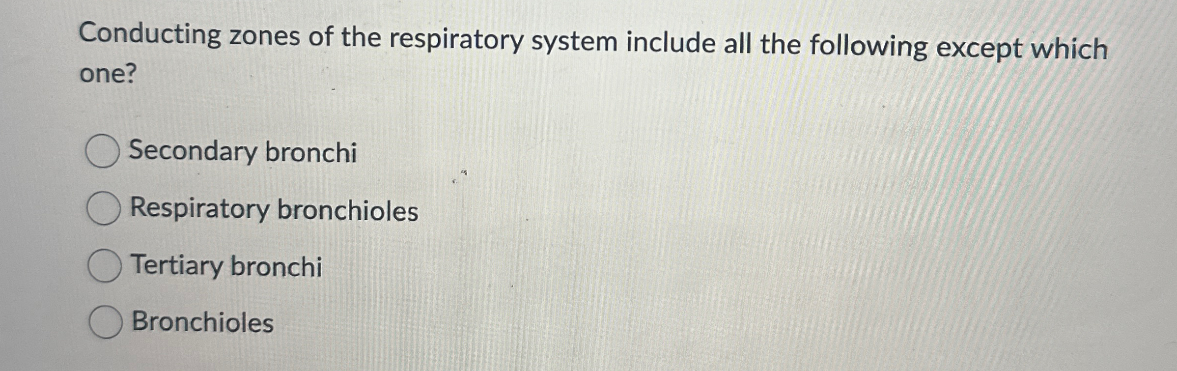 Solved Conducting zones of the respiratory system include | Chegg.com