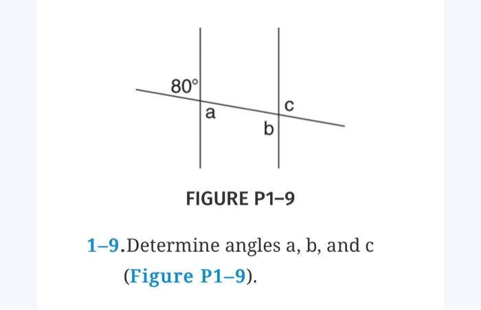 Solved Figure P1 9 1 9 Determine Angles A B And C Figure