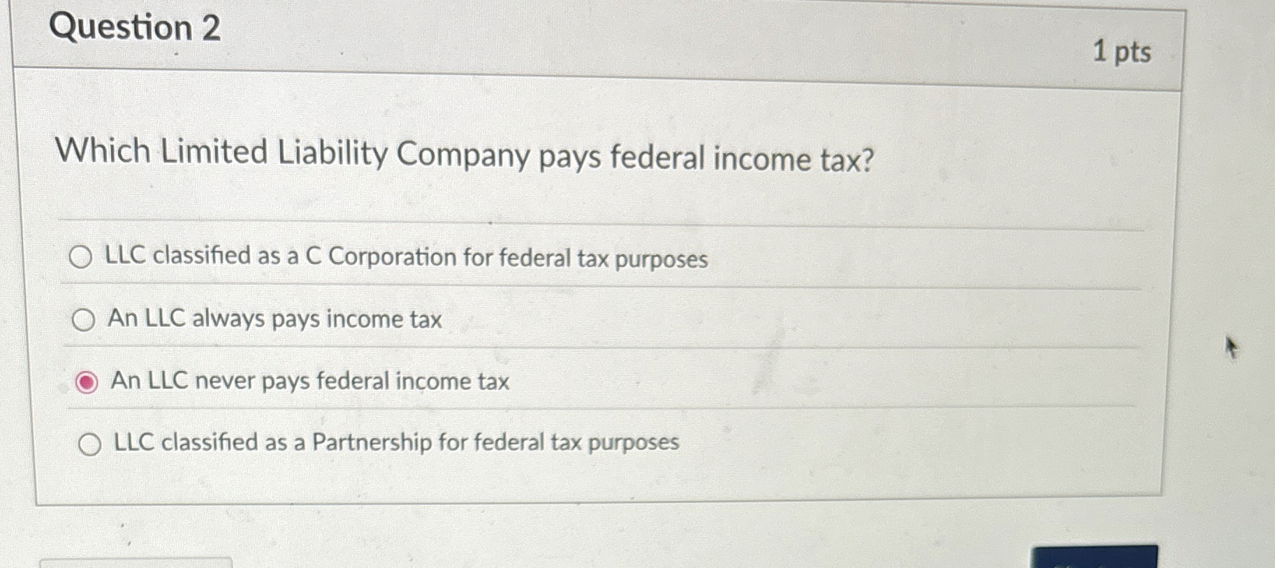 Solved Question 21 ﻿ptsWhich Limited Liability Company pays | Chegg.com
