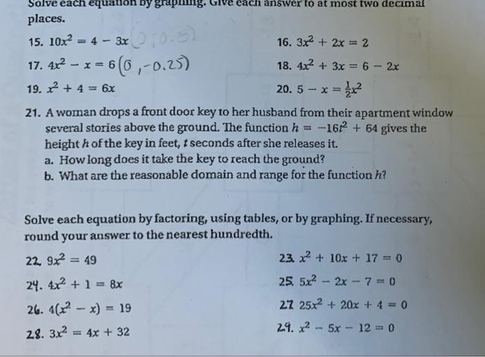 Solved rive each answer to at most two decimal 17. 4x2 Solve | Chegg.com