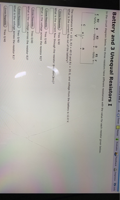 Solved Battery and 3 Unequal Resistors I In the circuit | Chegg.com