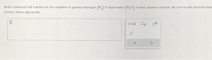 Solved Write a balanced half-reaction for the reduction of | Chegg.com
