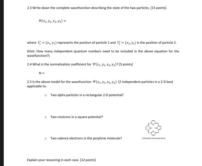 Solved 2. In lecture we discussed the 2-D particle in a box | Chegg.com