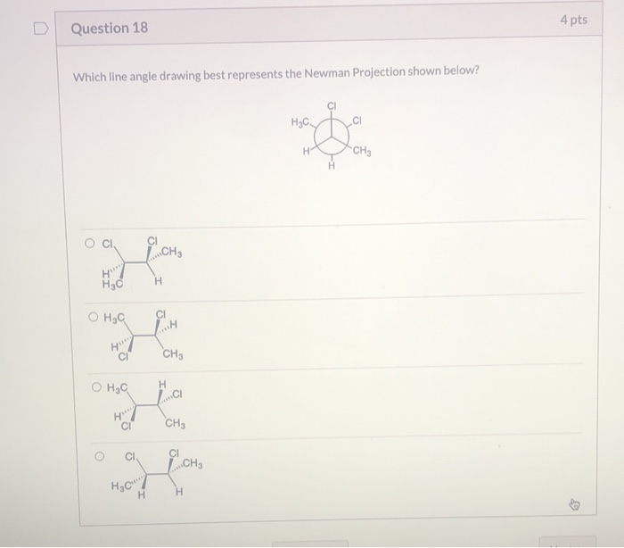 Solved 4 pts Question 18 Which line angle drawing best | Chegg.com