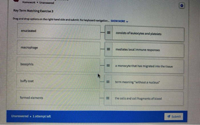Solved Homework Unanswered o Key Term Matching Exercise 3 | Chegg.com