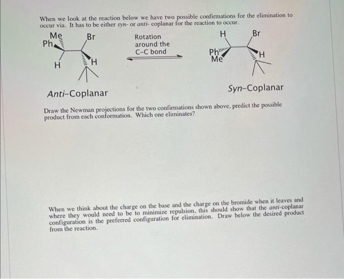 Solved When we look at the reaction below we have two | Chegg.com