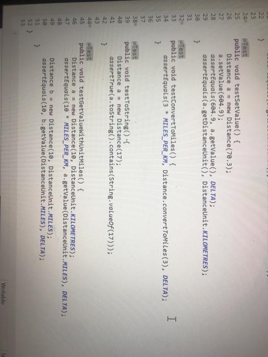 Solved 14 public class Distance 1 Enum of distance units | Chegg.com