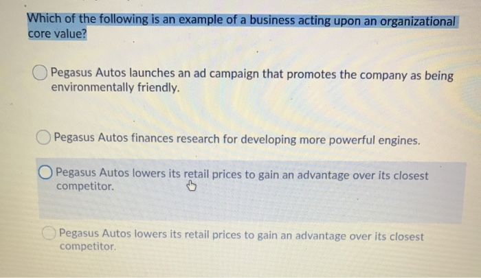 Solved In a SWOT analysis, organizational strengths are | Chegg.com