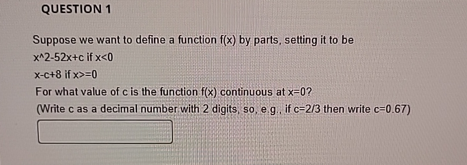 Solved QUESTION 1Suppose we want to define a function f(x) | Chegg.com