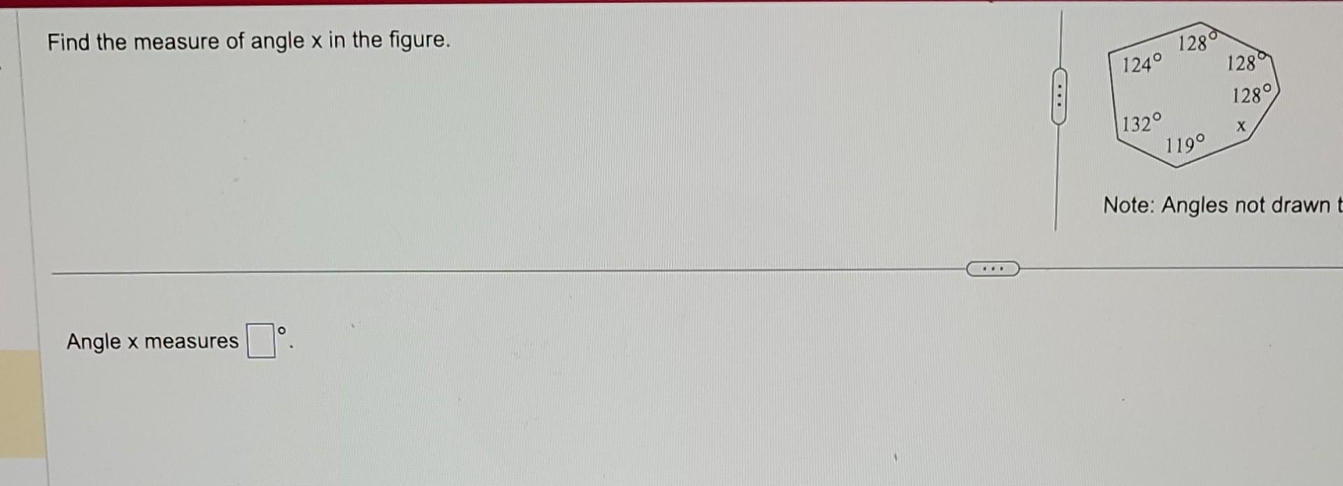 Solved Find the measure of angle x in the figure. Note: | Chegg.com