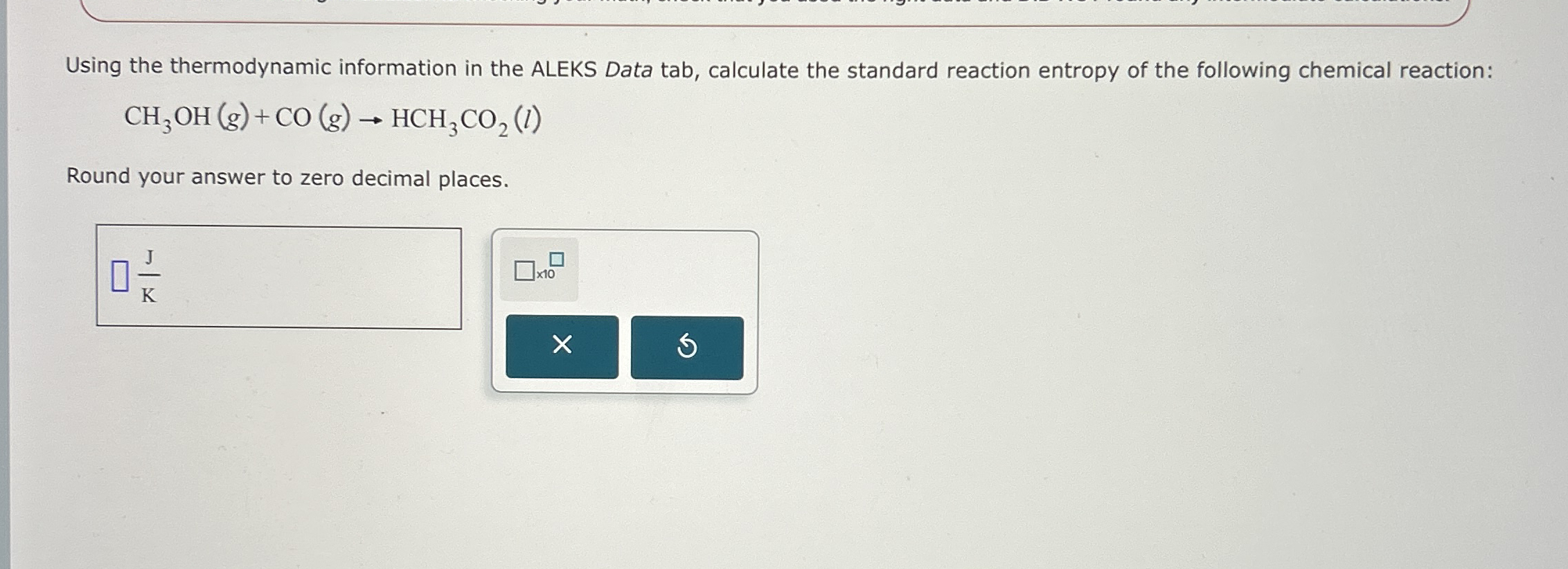Solved Using the thermodynamic information in the ALEKS Data | Chegg.com