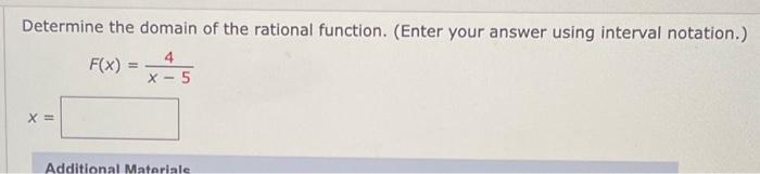 Solved Determine the domain of the rational function. (Enter | Chegg.com