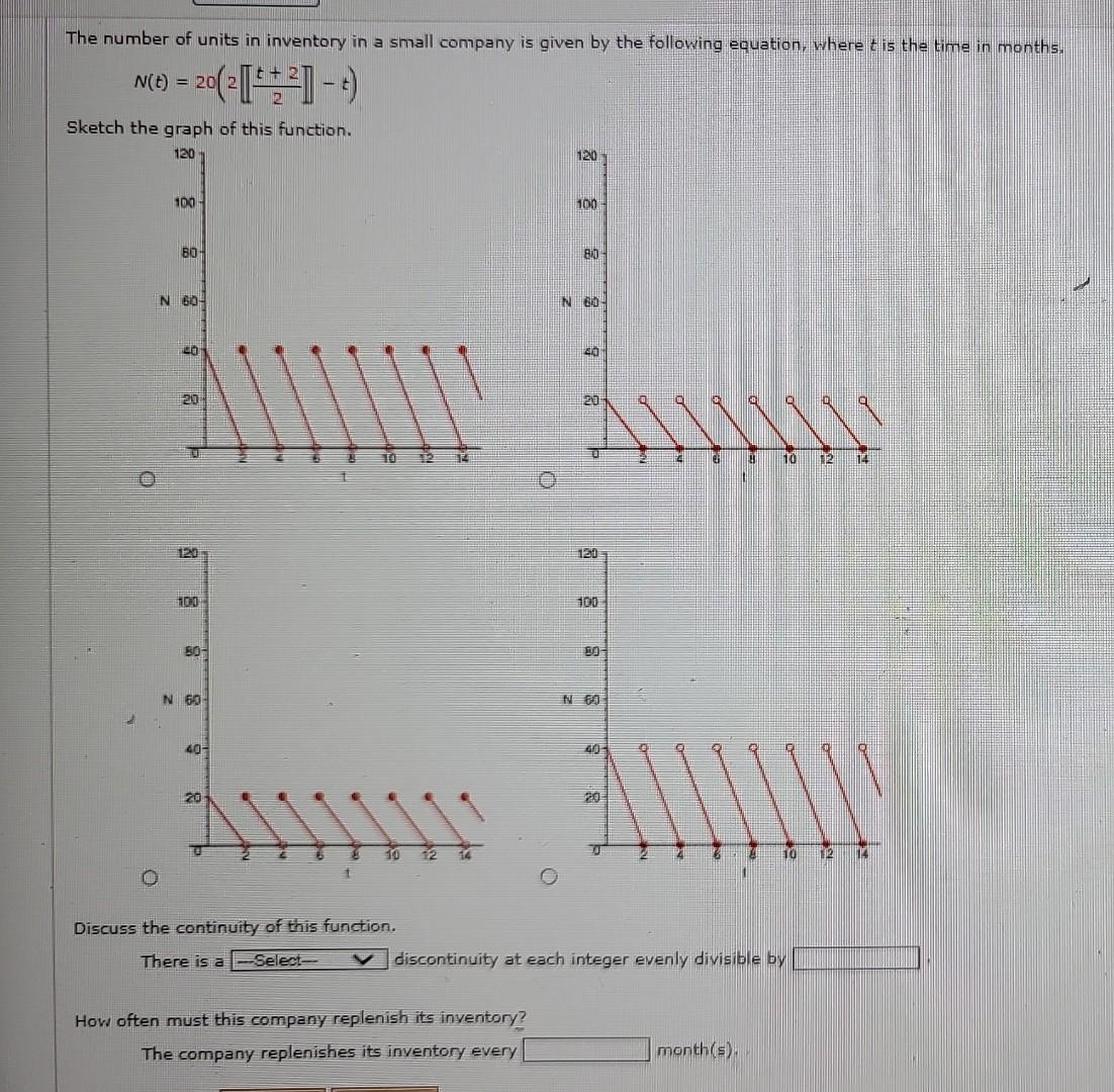 Solved The number of units in inventory in a small company | Chegg.com