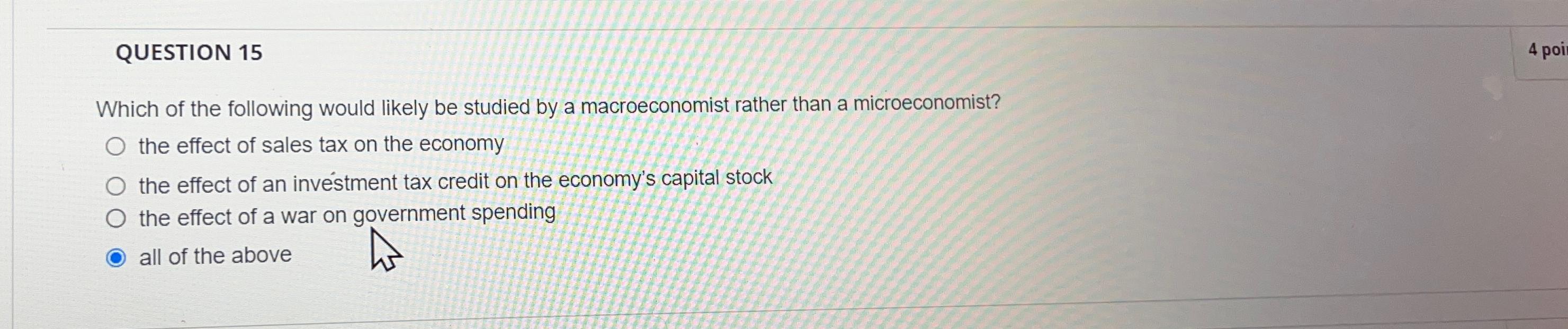 Solved QUESTION 15Which of the following would likely be | Chegg.com
