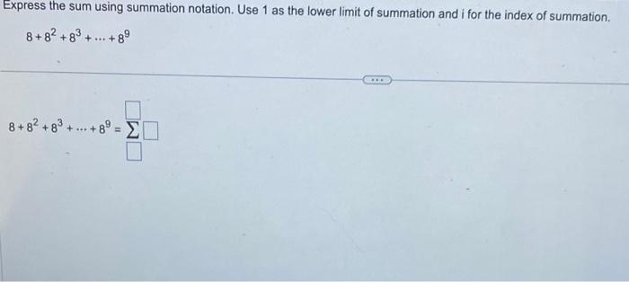 Solved Express the sum using summation notation. | Chegg.com