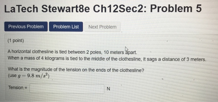 Solved LaTech Stewart8e Ch12Sec2: Problem 5 Previous Problem | Chegg.com
