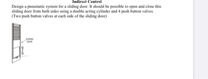 Solved Indirect Control Design a pneumatic system for a | Chegg.com