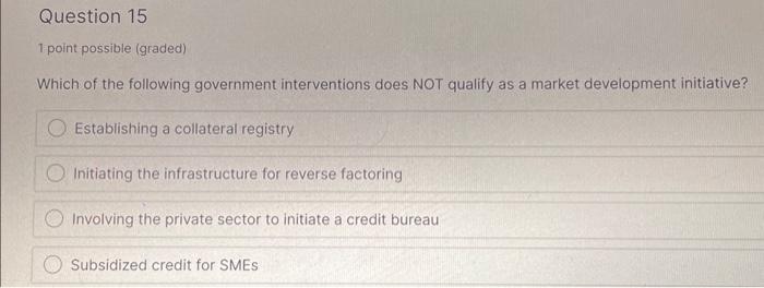 Solved 1 point possible (graded) Which of the following | Chegg.com