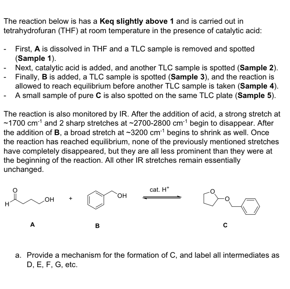 Solved The reaction below is has a Keq slightly above 1 ﻿and | Chegg.com