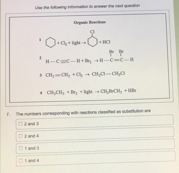 Solved Use the following information to answer the next | Chegg.com
